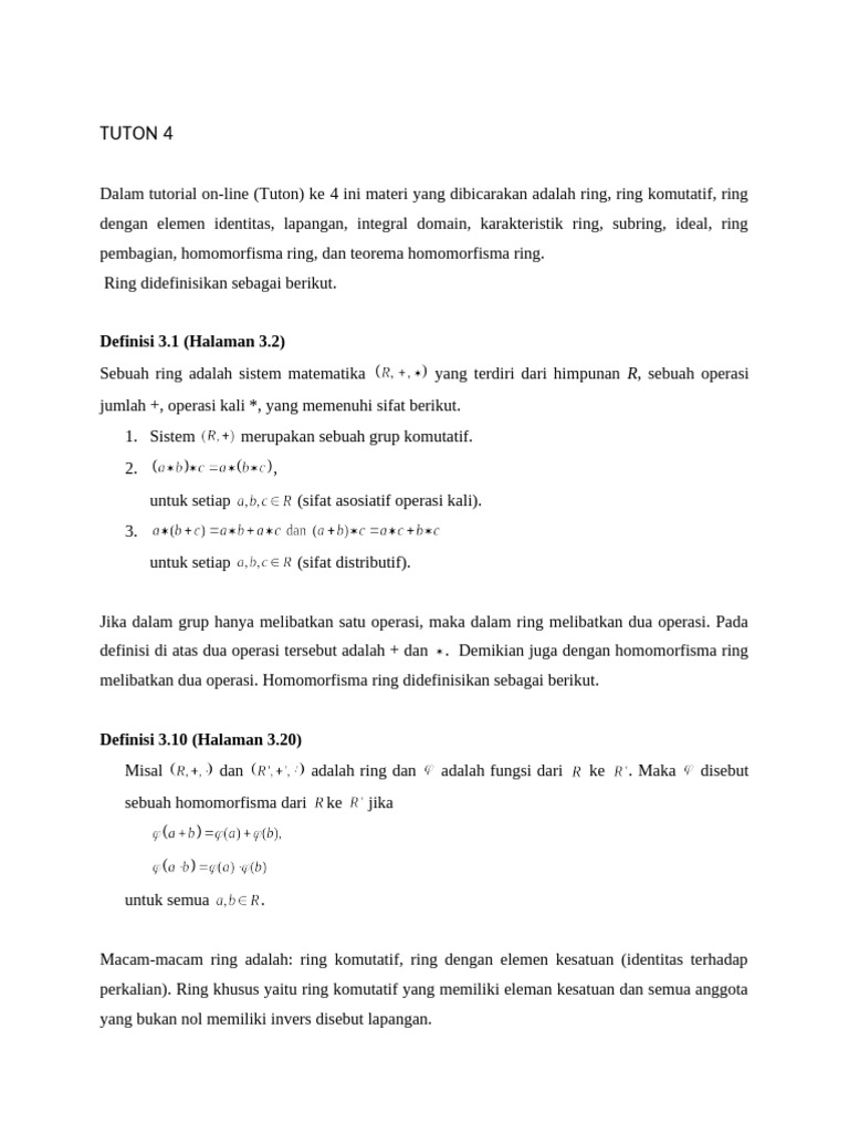 Konsep Dasar dan Jenis-Jenis Ring | PDF