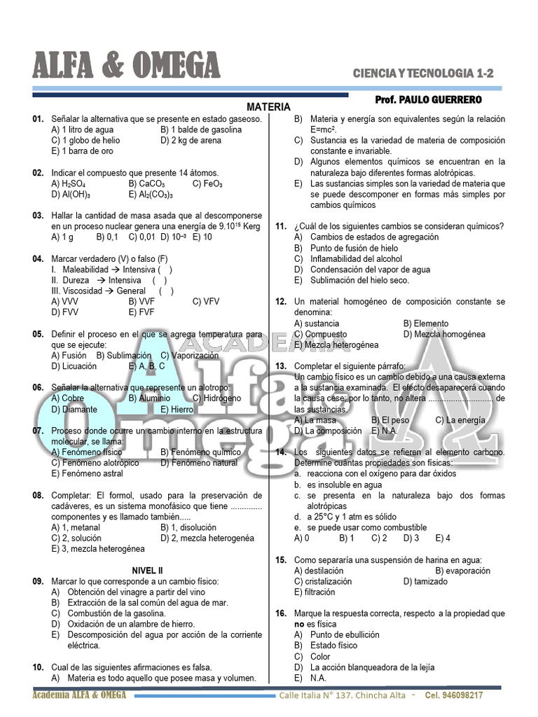 CYT 1ERO Y 2DO | PDF | Mezcla | Agua