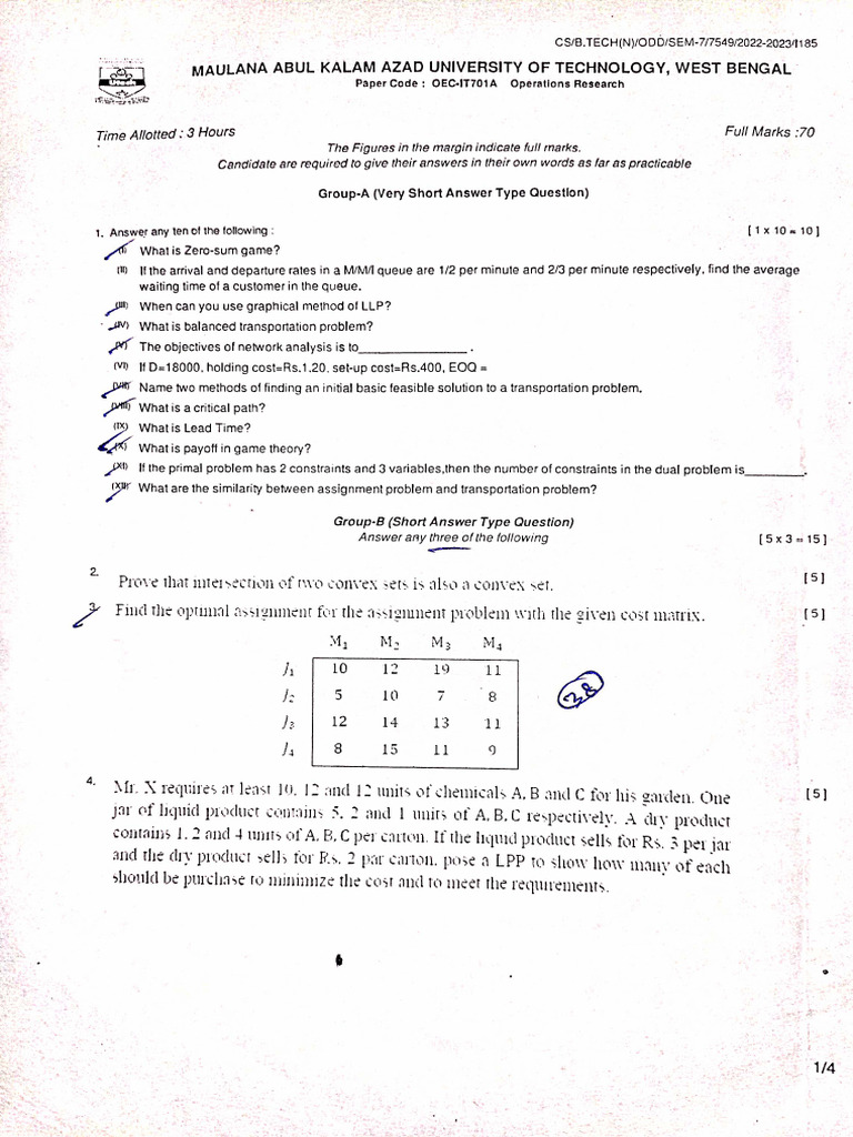 Operations Research | PDF