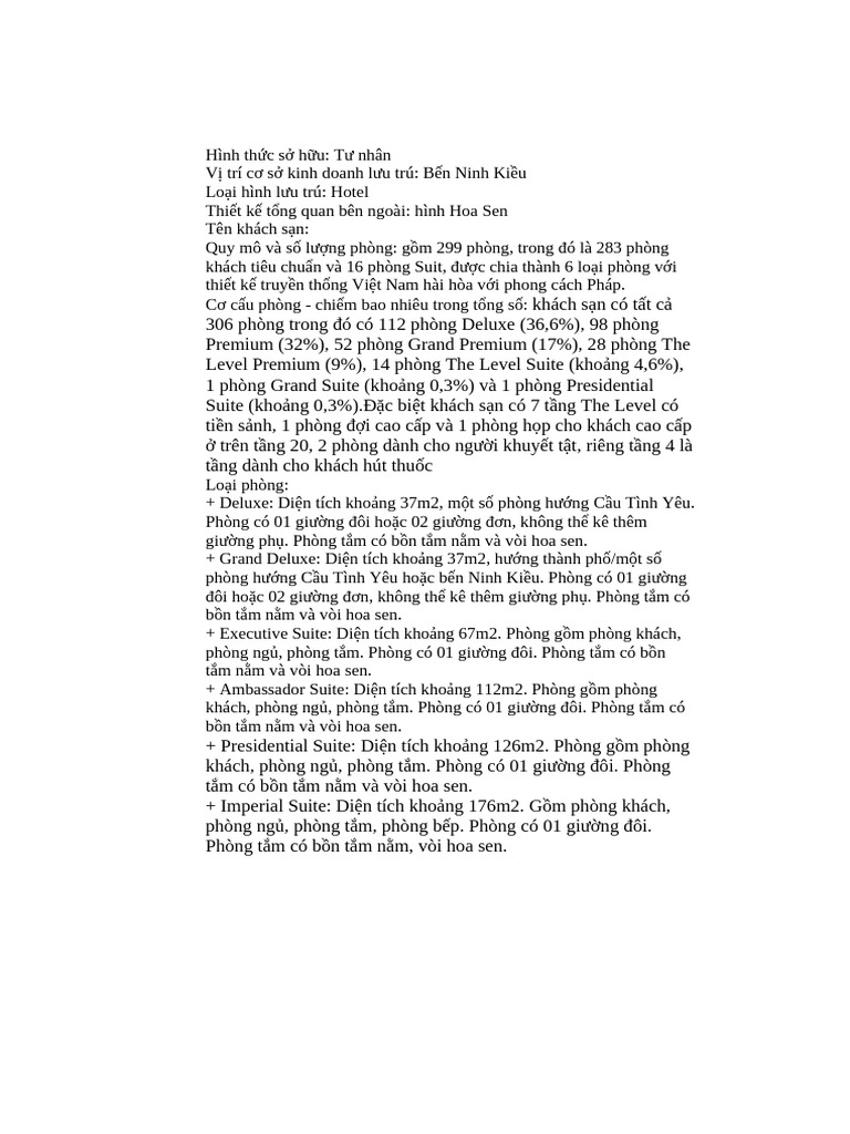 Hình TH C S H U Khách S N 5 Sao | PDF