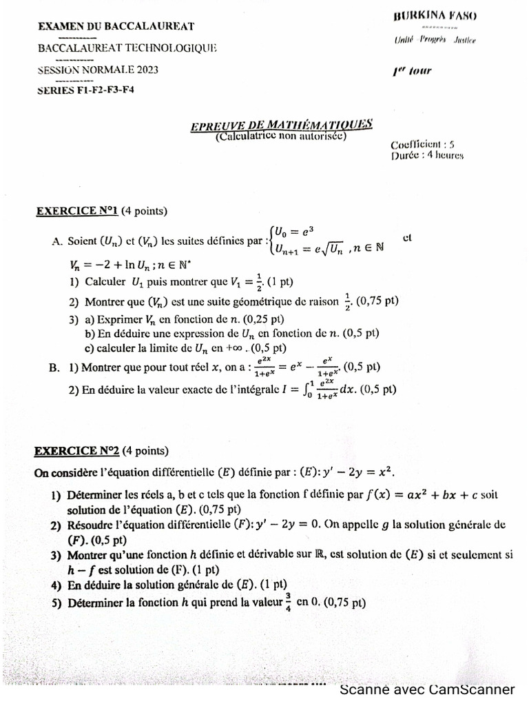 Mathématiques Bac 2023 | PDF