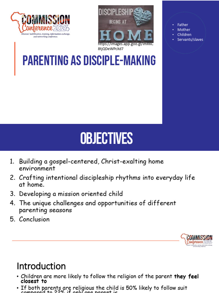 Parenting As Disciple-Making - Commission 2024 - Dr. Paul Sang' With ...