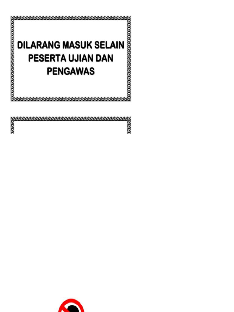 Harap Tenang Ada Ujian | PDF