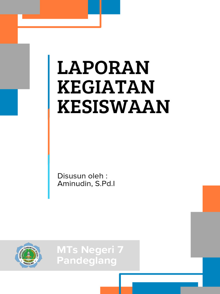 Biru Simpel Sampul Laporan Akhir Organisasi Dokumen A4 | PDF