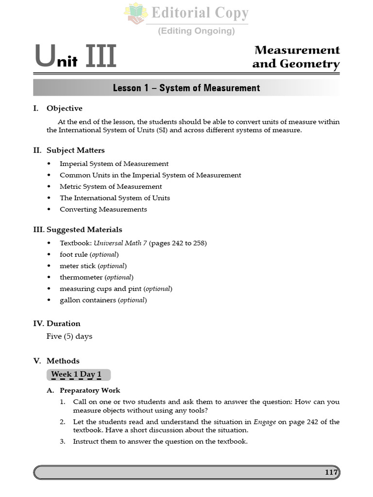 07 Universal Math 7 TM (Unit 3) | PDF | Area | Rectangle