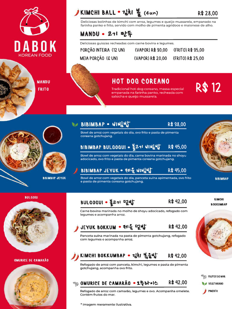 Cardápio Dabok | PDF