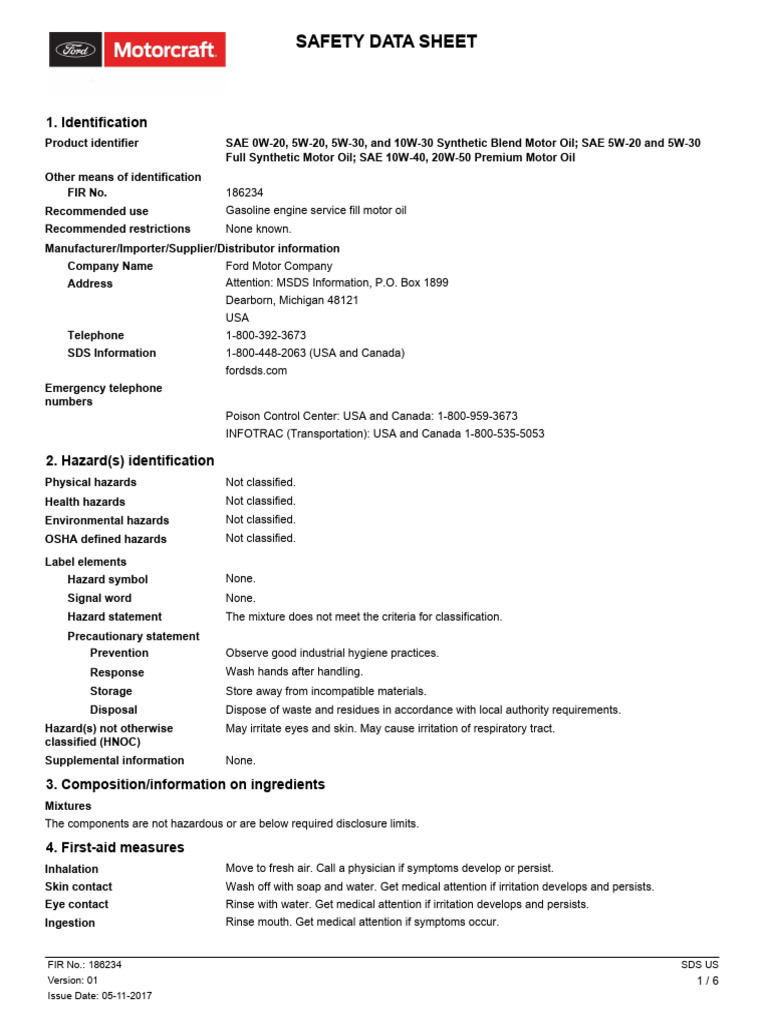 xo5w30qfs msds | PDF | Dangerous Goods | Waste