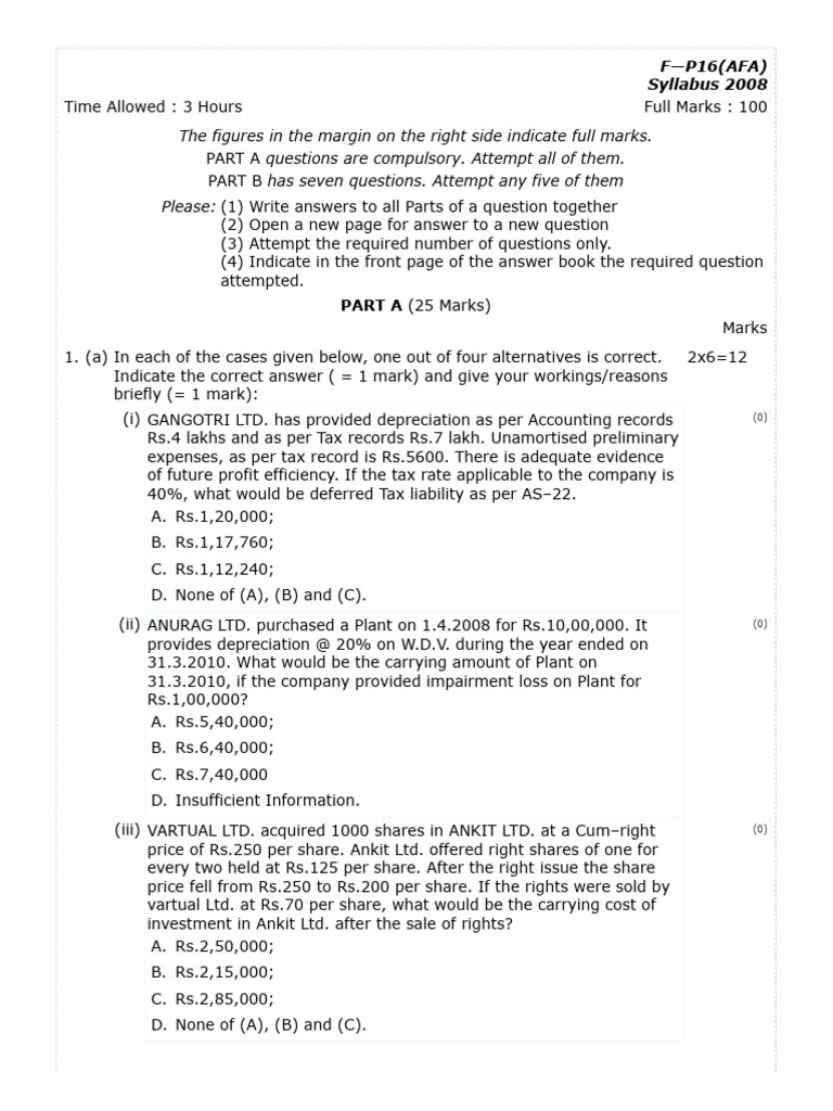 CWA ICWA Final - Group IV - Advanced Financial Accounting and Reporting ...
