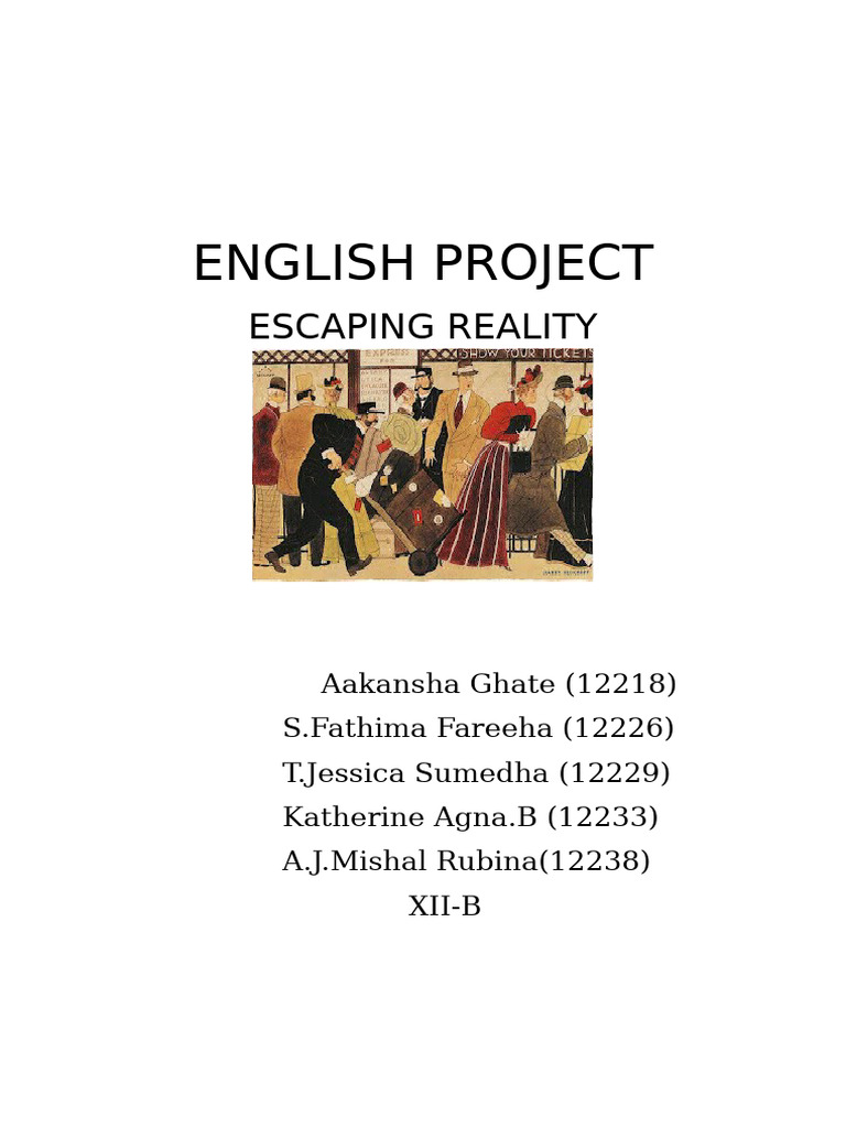 Class 12 Project on Escapism | PDF