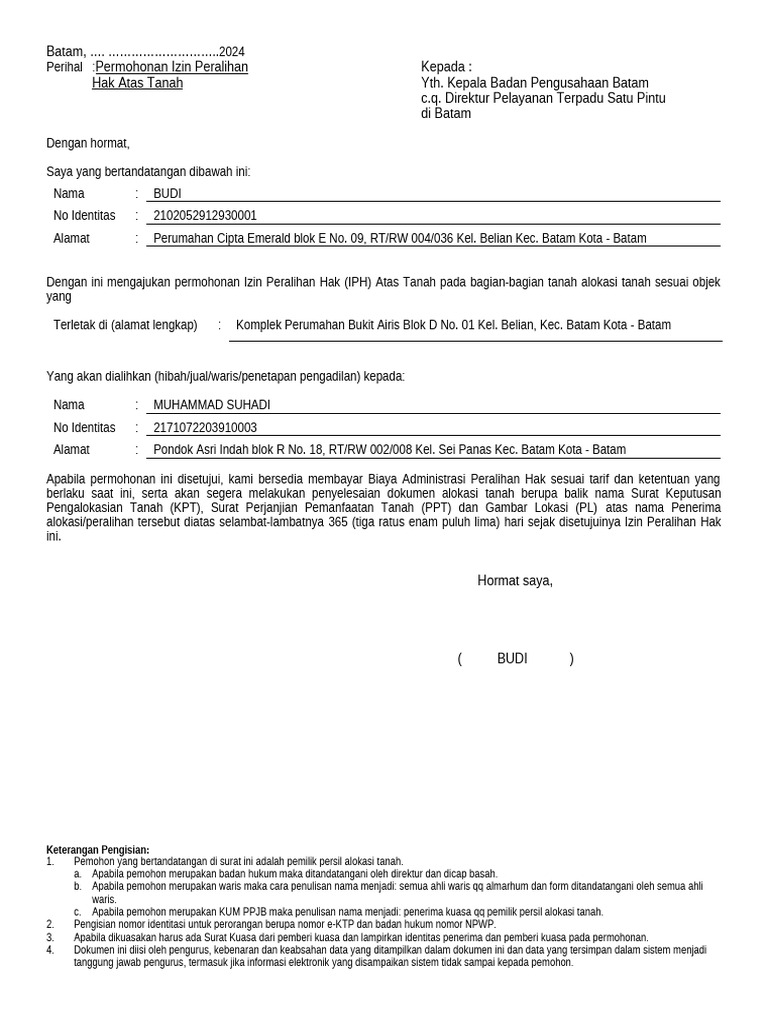 Formulir Permohonan Iph-202409031 | PDF