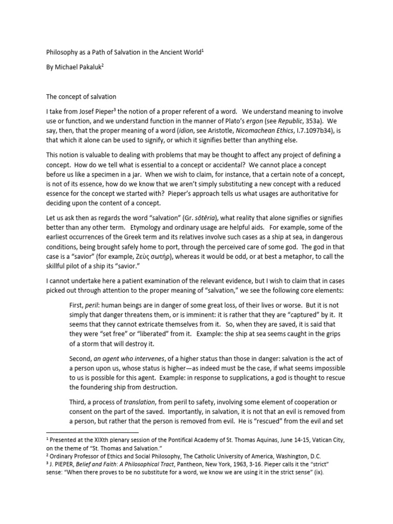 Philosophy As A Path of Salvation in The | PDF | Socrates | Plato