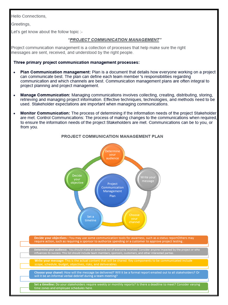 Project Communication management | PDF | Communication | Project Management