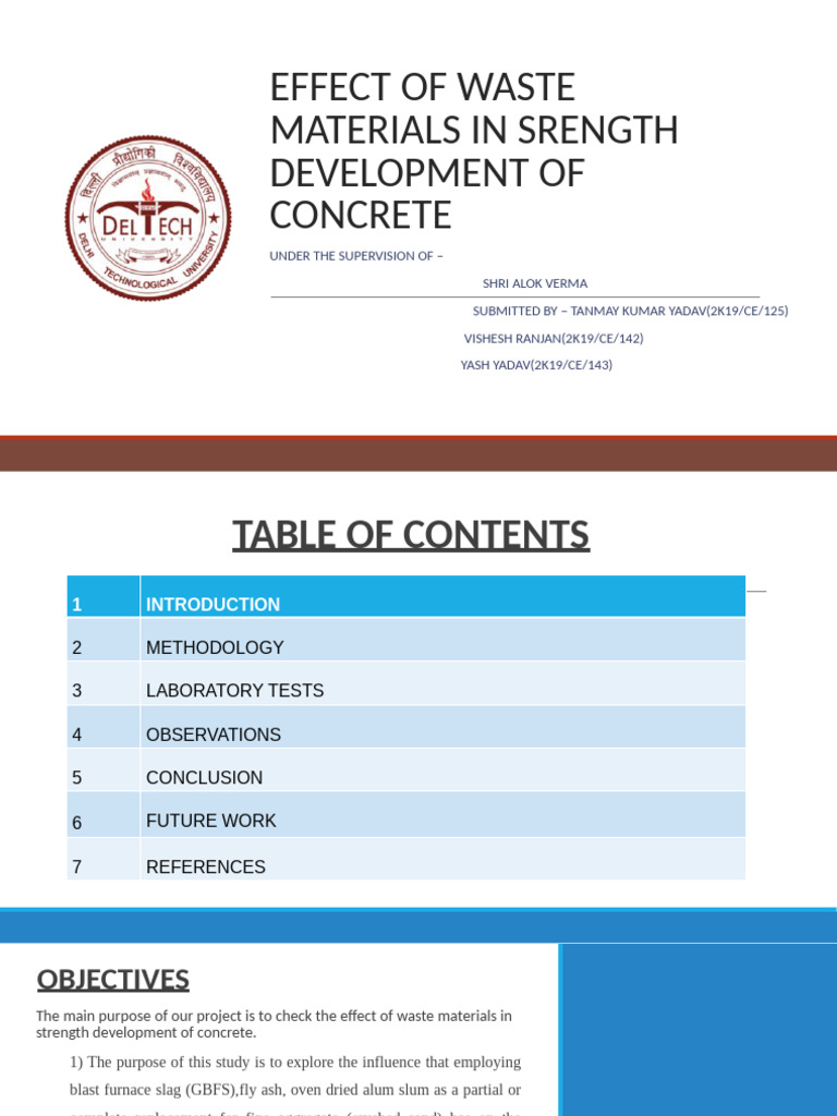 B.Tech Project Presentation 1 | PDF | Concrete | Construction Aggregate