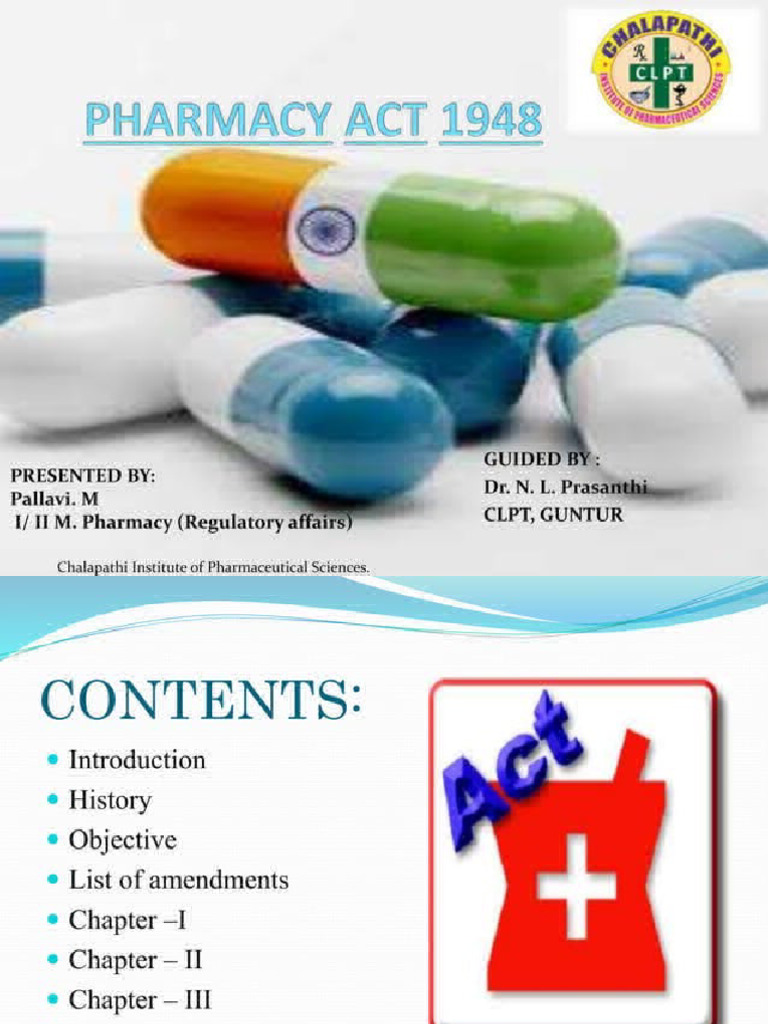 Pharmacy Act | PDF