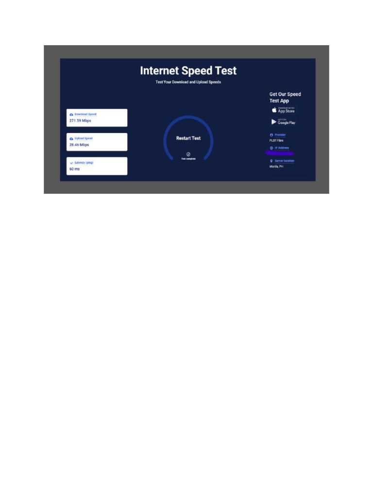 Speed Test Result | PDF