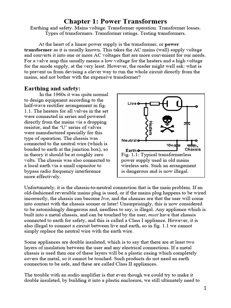 Chapter 1 Power Transformers | PDF | Transformer | Inductor