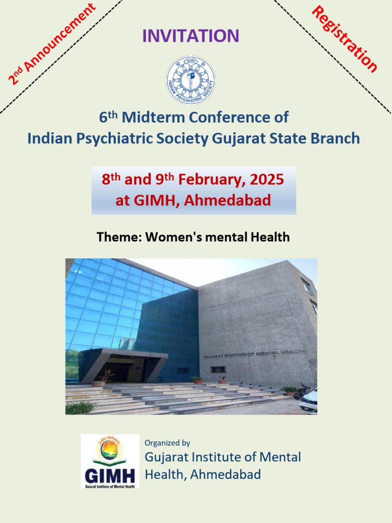 6th Midterm Conference of IPSGSB 2nd Announcement. | PDF | Psychiatrist ...