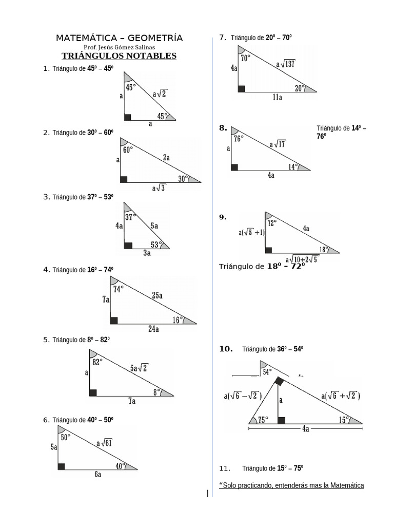Triangulos Notables | PDF