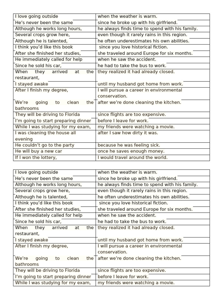 Complex Sentences Matching | PDF
