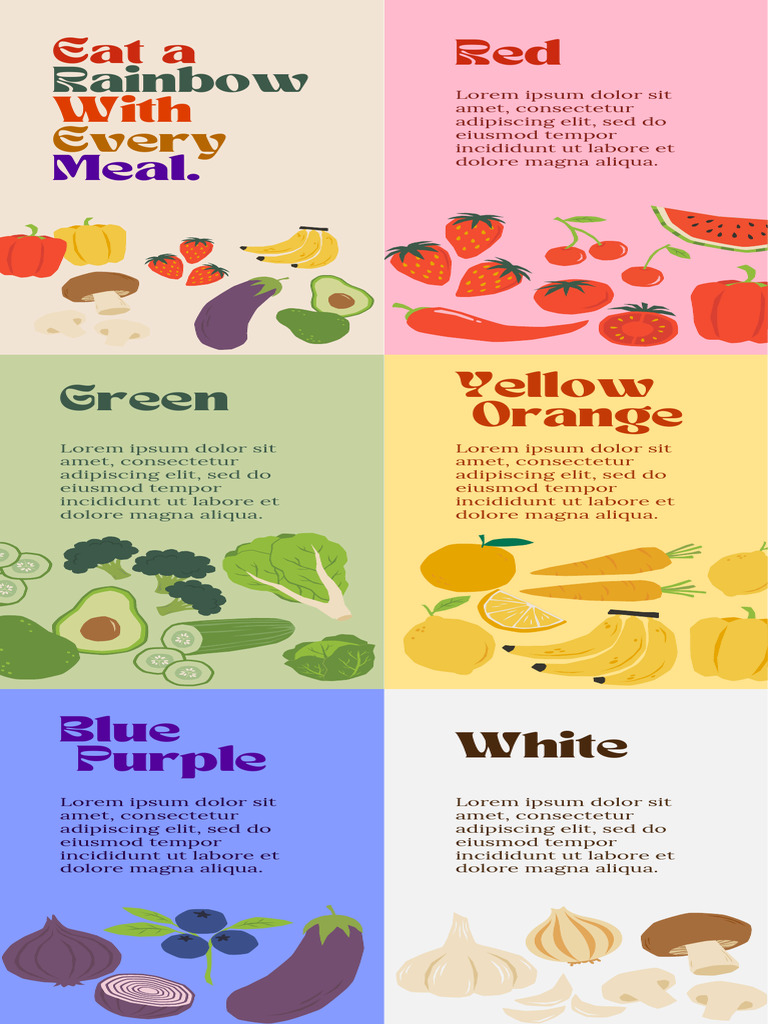 Colorful Healthy Nutrition Illustrative Infographics3 | PDF