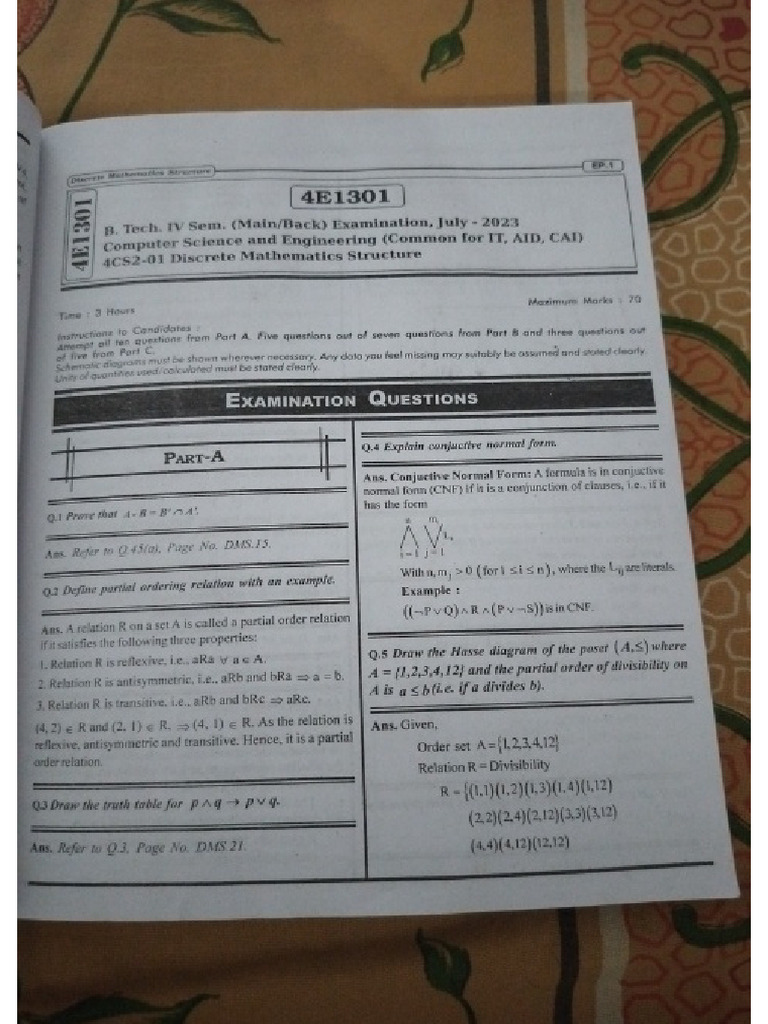 RTU 4 Sem 2023 Solved Papers | PDF