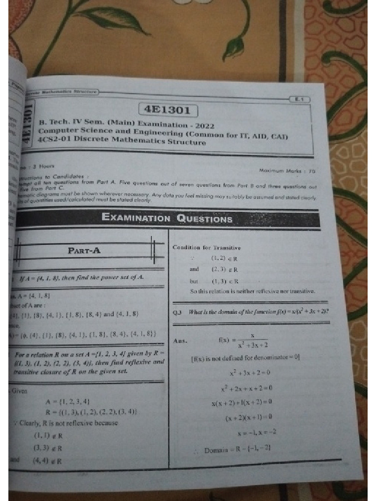 RTU 4 Sem 2022 Solved Old Papers | PDF
