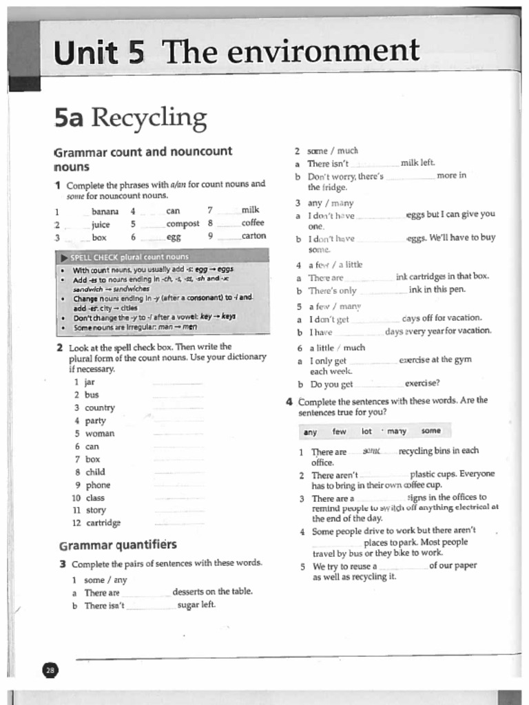 Life Workbook 3A Unit 5 | PDF