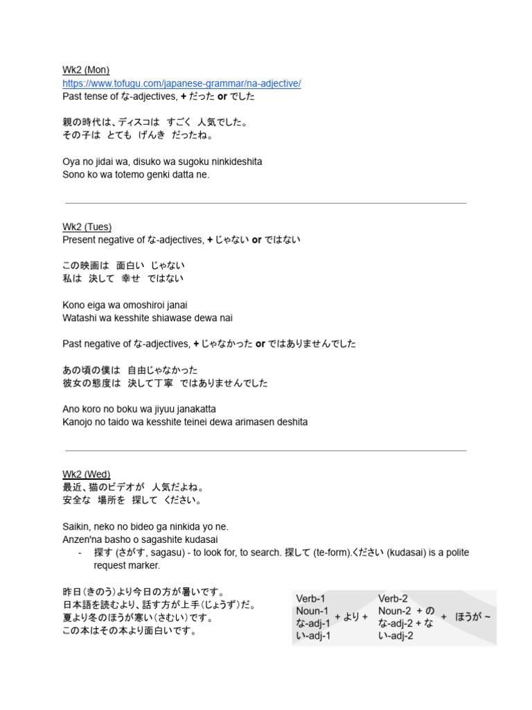 Japanese Wk2 | PDF