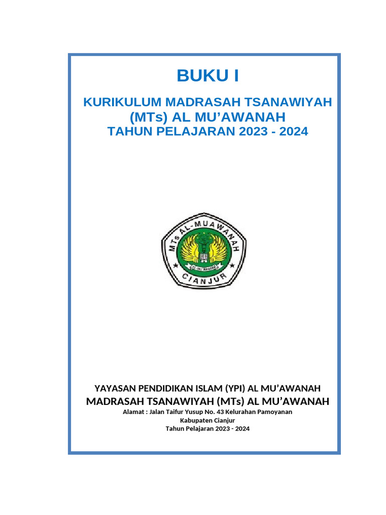 Caver Buku Dok 1 TH - Pel 2023-2024 | PDF