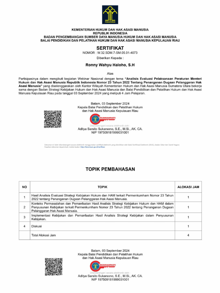 Ronny Wahyu Haloho, S.H | PDF