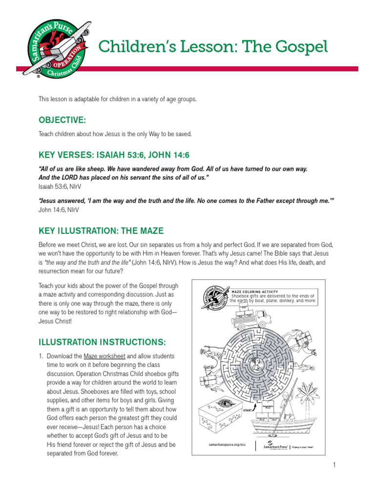Childrens - Lesson - The Gospel | PDF | Jesus | Resurrection Of Jesus