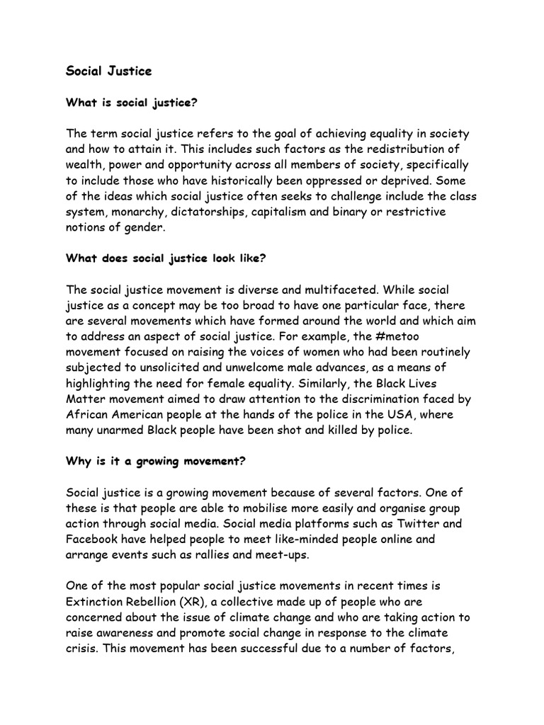 Info Pack.docx | PDF | Social Justice | Activism