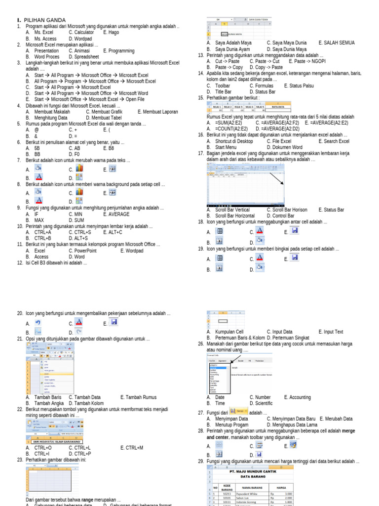Soal Spreadsheet | PDF