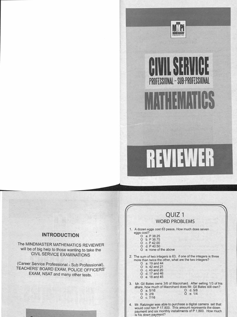 Civil Service MATH | PDF