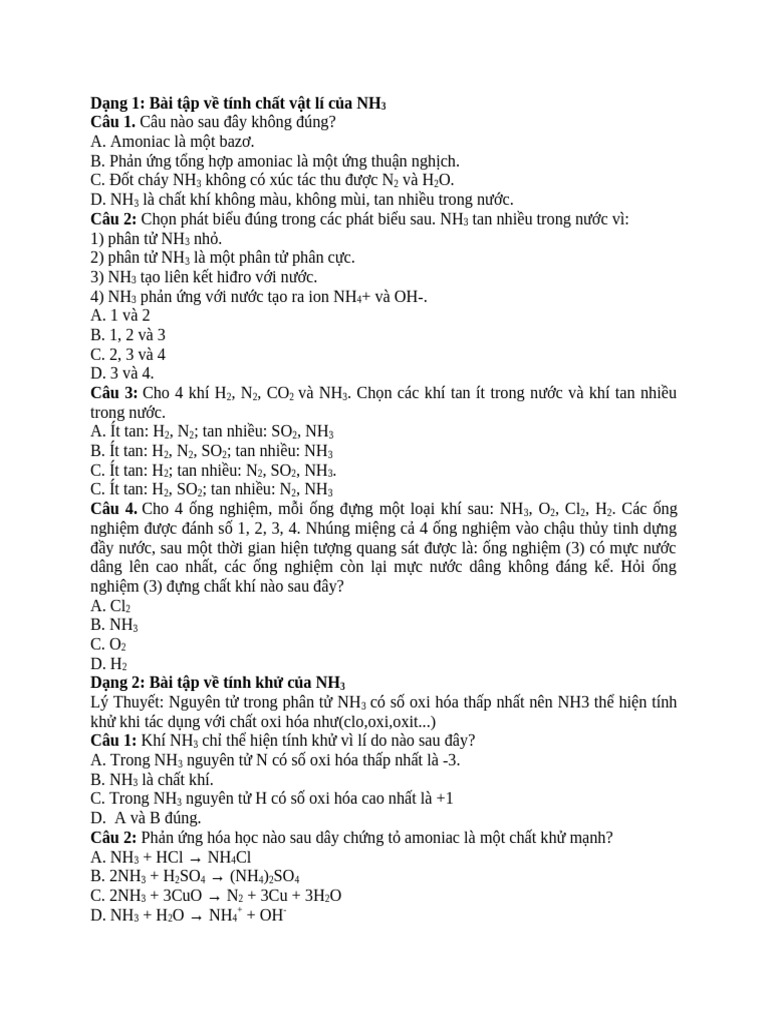 bâif tập amoni | PDF