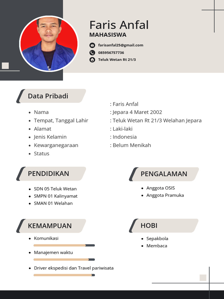 CV Faris Anfal | PDF