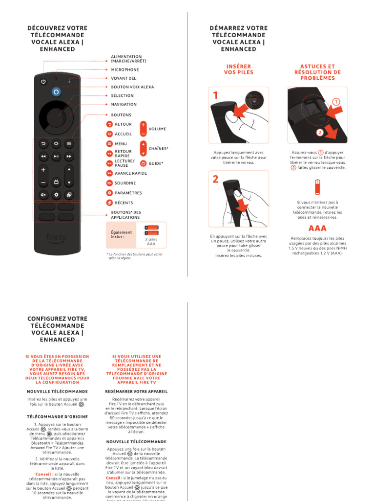 AlexaVoiceRemoteEnhanced QSG FR | PDF