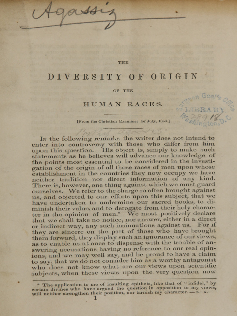 Diversity of the Origin of the Human Races | PDF | Species | Human