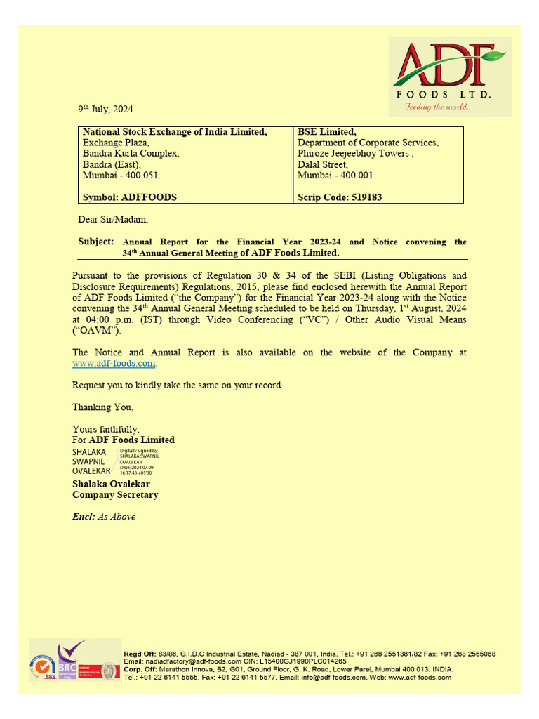 Adf Foods | PDF | Brand | E Commerce