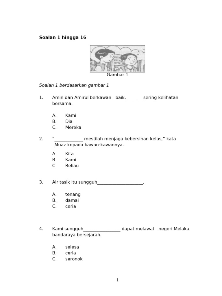 BM Pemahaman Bhgn A Tahun 3 | PDF