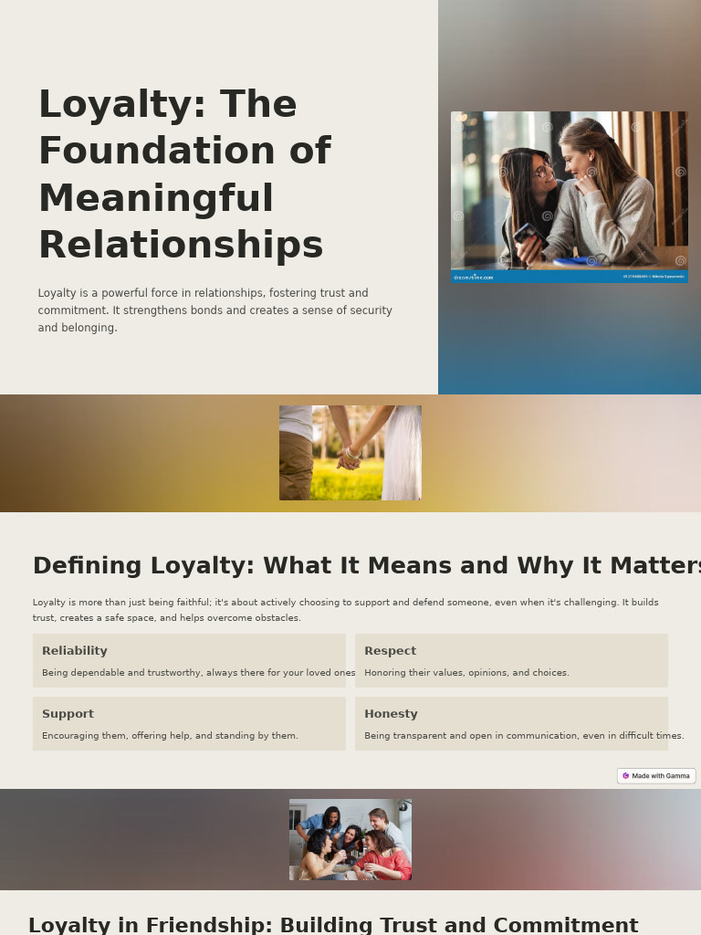 The Importance of Loyalty in Relationships | PDF | Loyalty | Social ...