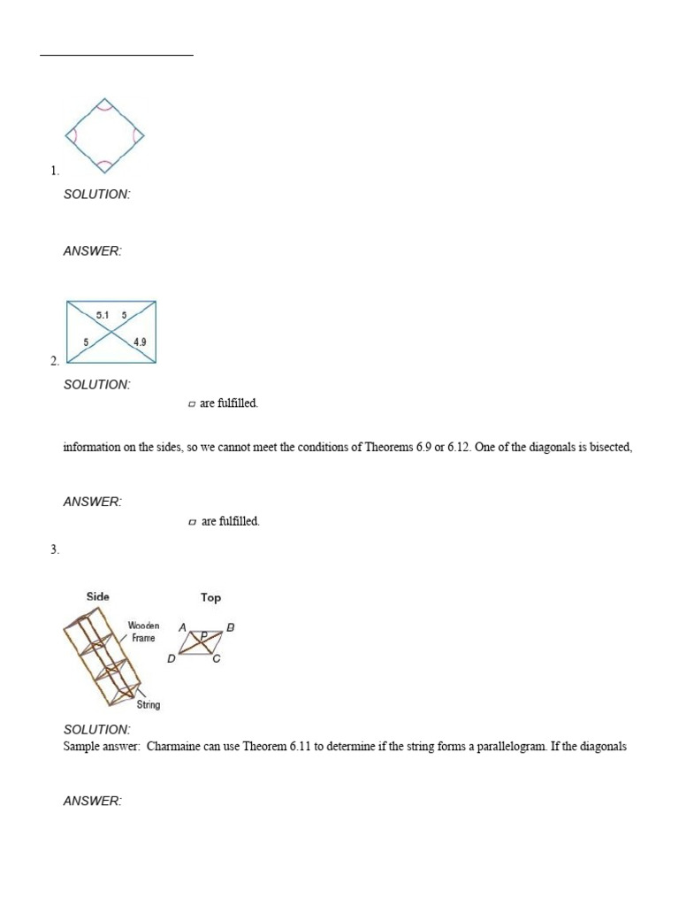 Parallelogram Tests and Proofs | PDF | Rectangle | Euclid