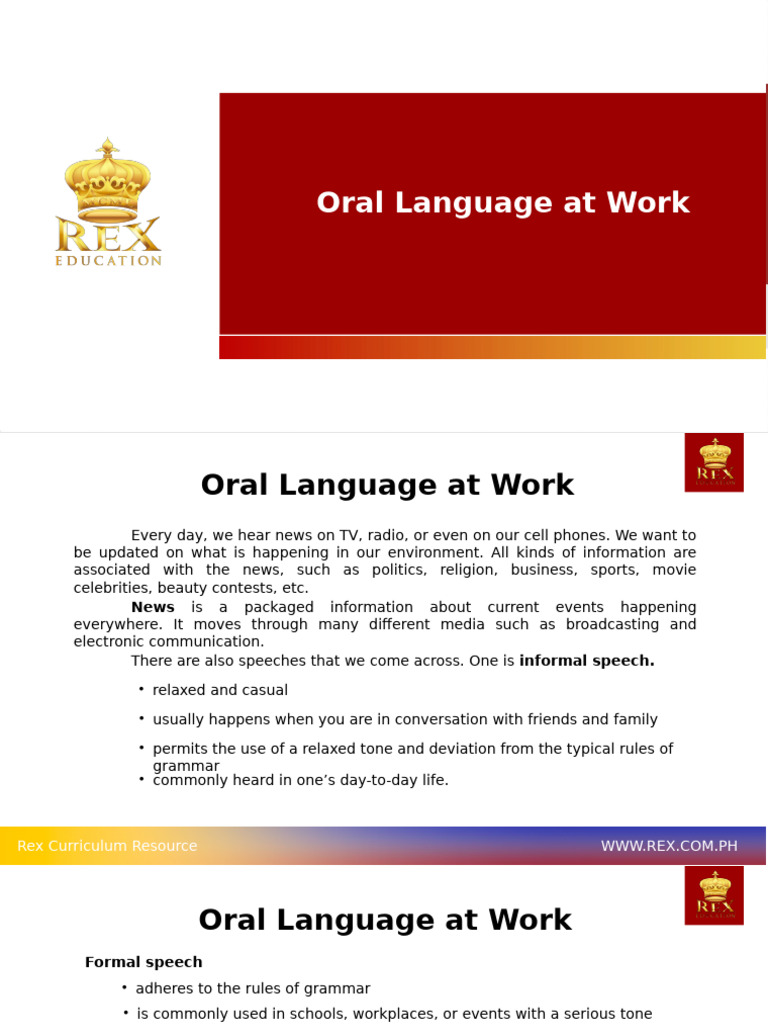 Oral Language and Public Speaking Guide | PDF | Public Speaking | Speech