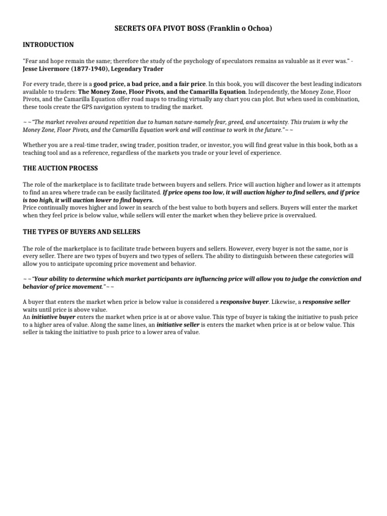 SECRETS OFA PIVOT BOSS | PDF | Prices | Market (Economics)