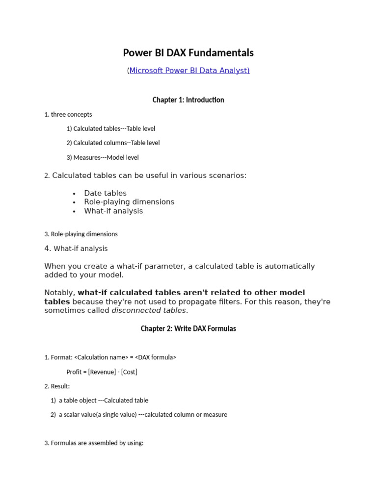 Power BI DAX Fundamentals | PDF | Boolean Data Type | Numbers