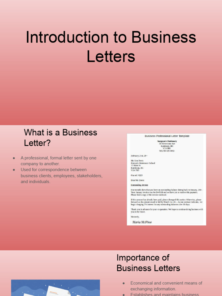 Introduction To Business Letters | PDF | Market (Economics) | Business