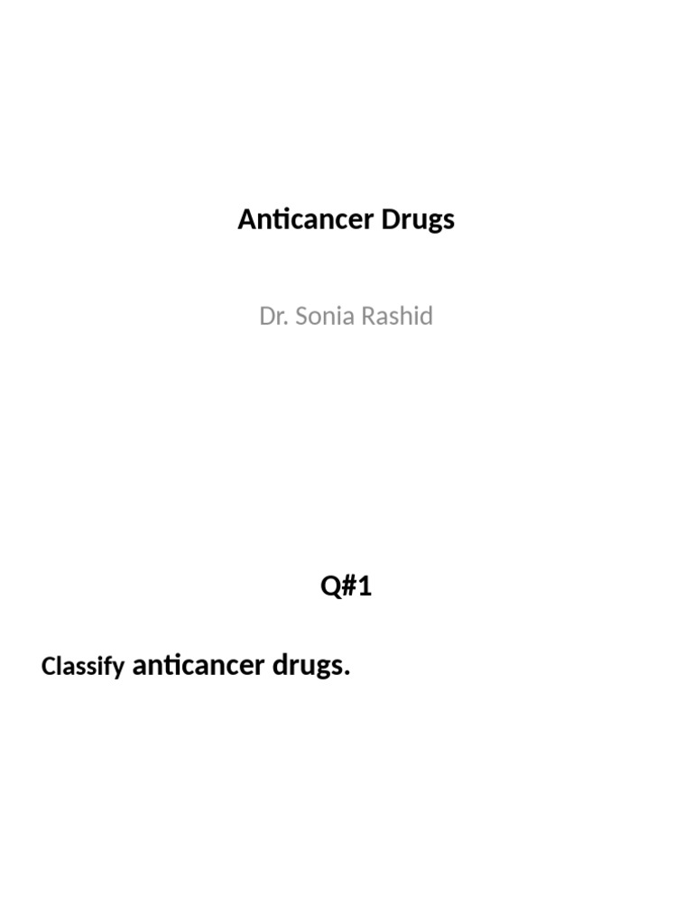 Anticancer Drugs Pharma Mini Katzung | PDF | Chemotherapy | Medical ...