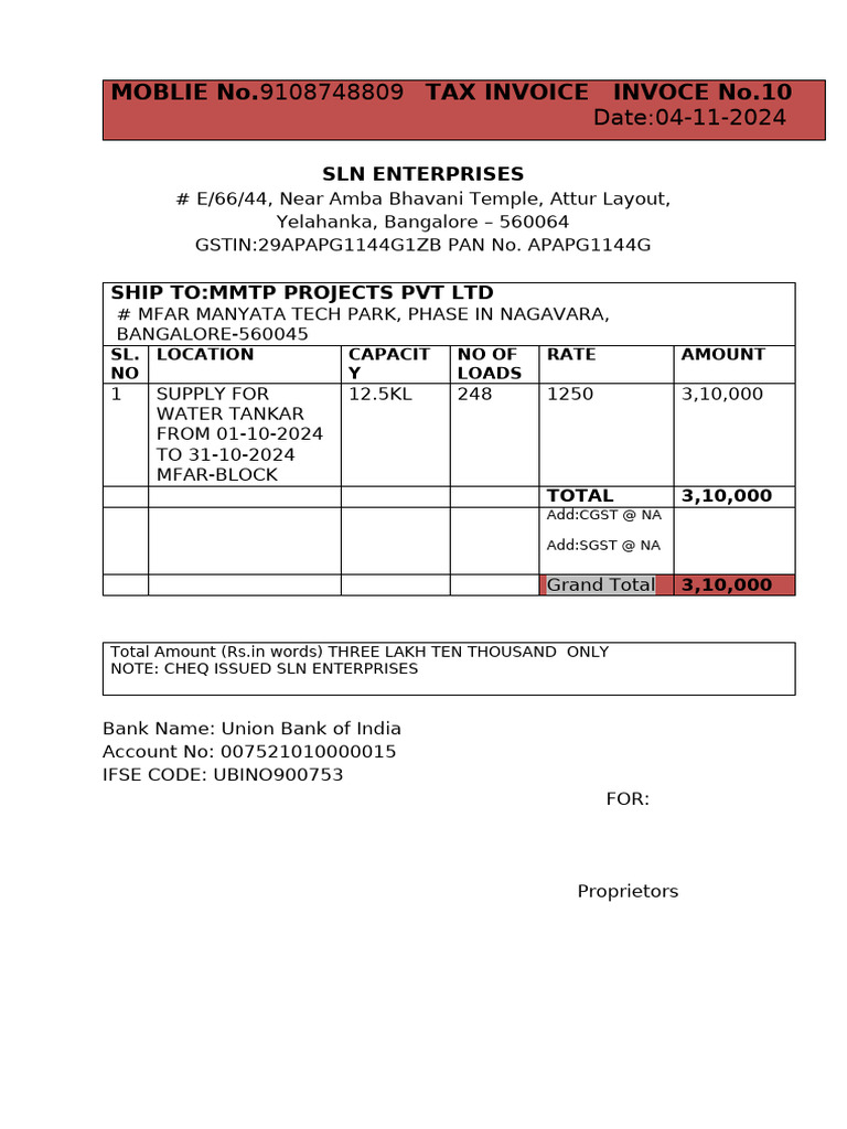 SLN WATER SUPPLY NEW | PDF | Bharatiya Janata Party | Economy Of India