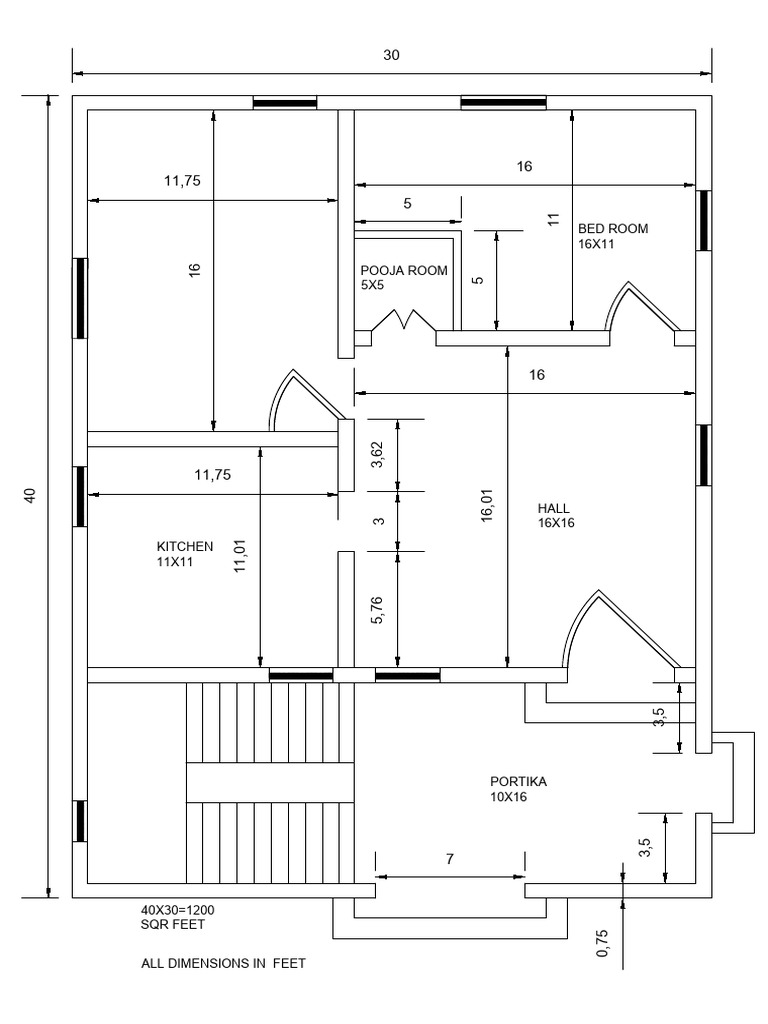40X30 Feet Home Design | PDF