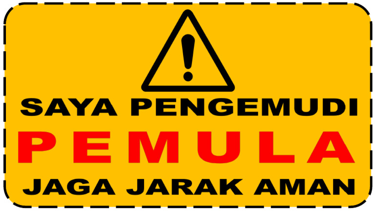 Stiker Pengemudi Pemula | PDF